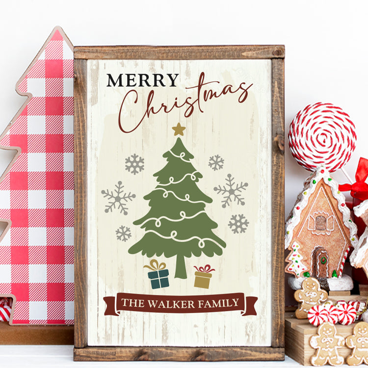 Vintage Christmas Card Sign ••WITH LIGHTS•• – Knotty Birch Studio